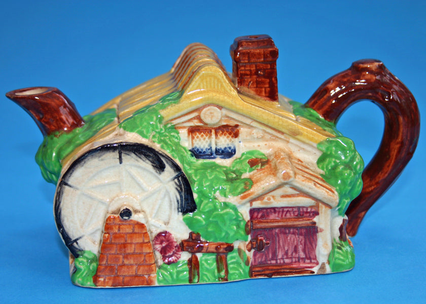 Cottage Watermill teapot hand painted vintage period. – TeapotWorld